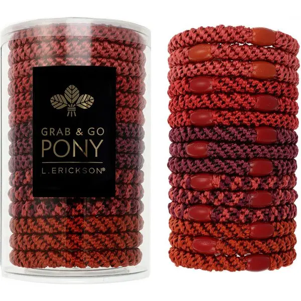 L. Erickson Grab & Go Braided Hair Ties - Pomegranate