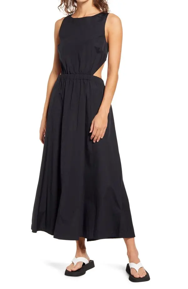 open lace back dress Lucilla Eyelet Trimmed Open Back Mini Dress main image 0