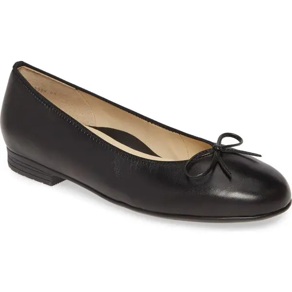 ARA Susie Flat - Black Nappa Leather