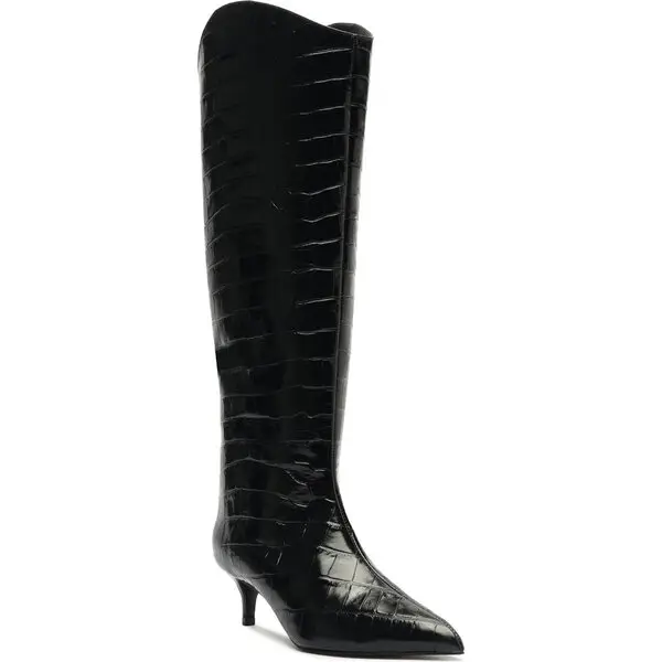 Schutz Maryana Pointed Toe Boots - Black