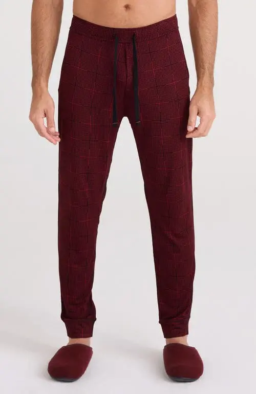 SAXX Snooze Lounge Pants - Rad Plaid-cabernet