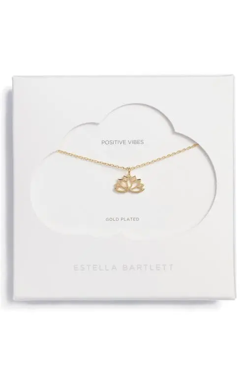 Estée Lauder Lotus Leaf Pendant Necklace - Gold