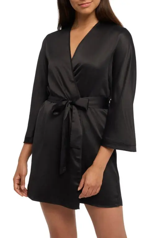 Rya Collection Heavenly Satin Wrap - Black