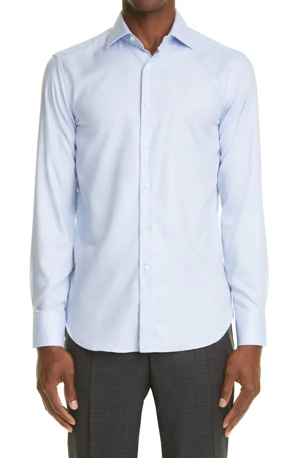 Canali Cabali Slim Fit Impeccabile Dress Shirt - Blue | Editorialist