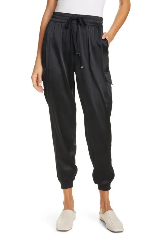 Cami Nyc Elsie Stretch Silk Joggers - Black
