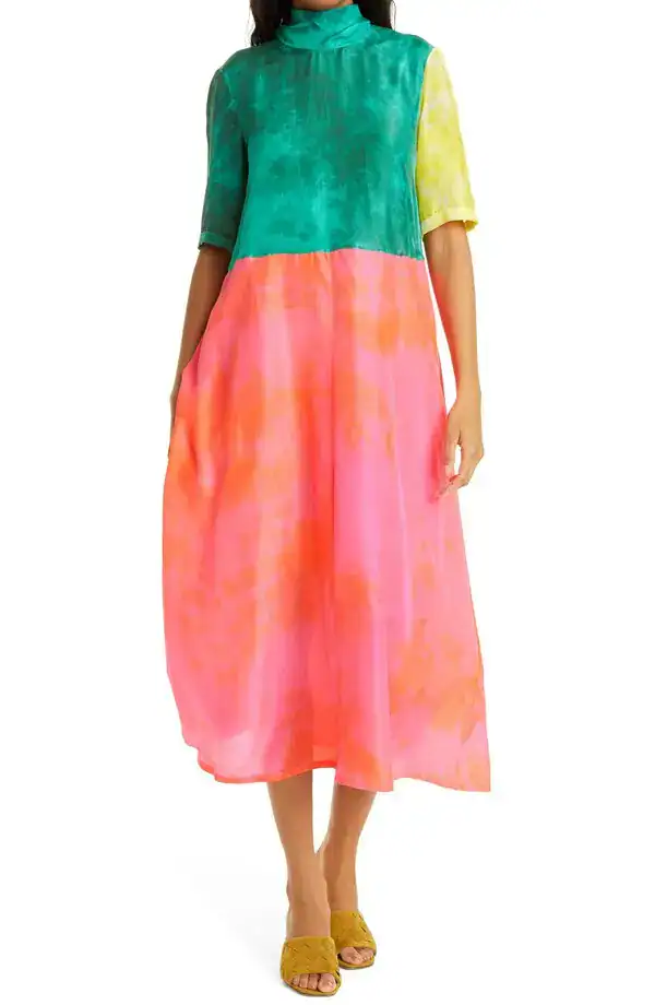 rachel comey silk dress Rachel Comey Toga Dress Brown  Beklina
