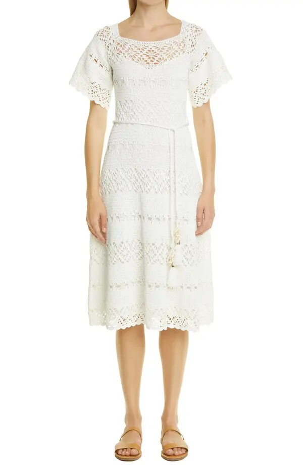 zimmermann cassia crochet dress Zimmermann Cassia Crochet Dress in Ivory Cotton White ref.JC967220 (Sold)