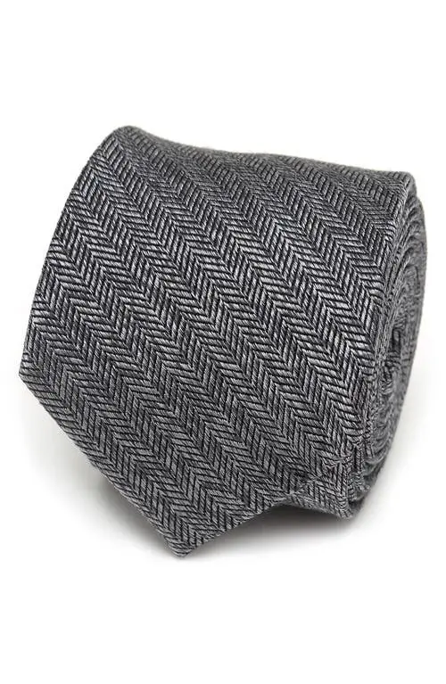 CUFFLINKS, INC. Herringbone Textured Neck Tie - Gray