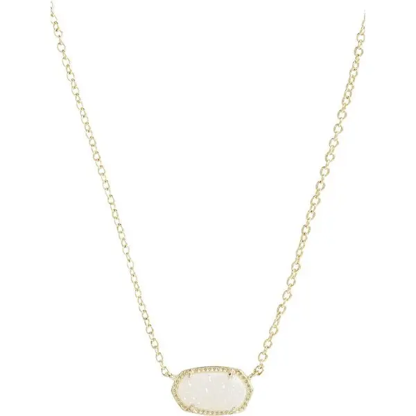 Kendra Scott Elisa Pendant Necklace - Iridescent Drusy/ Gold