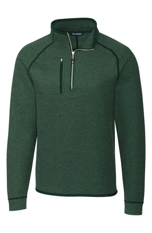 Cutter & Buck Mainsail Sweater Knit Half Zip Jacket - Hunter Heather