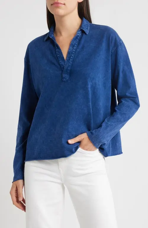 Frank & Eileen Patrick Popover Henley - Indigo Min