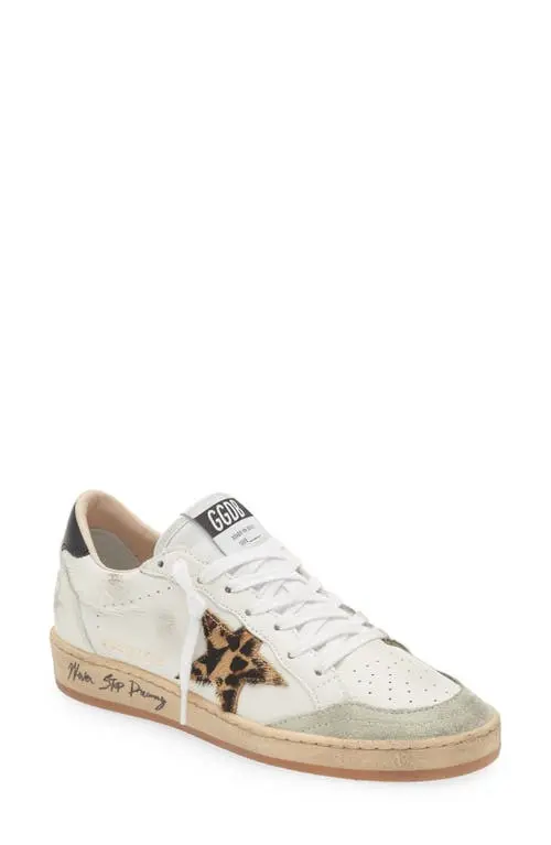 Golden Goose Ball Star Low-top Sneakers - White/ice/beige Brown Leo