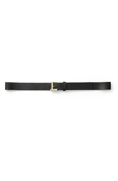 Lafayette 148 New York L-beam Leather Belt - Black