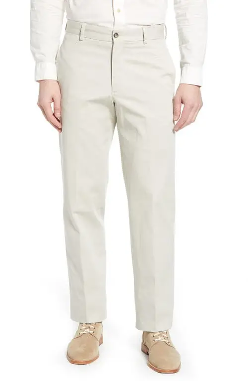 Berle Charleston Khakis Flat Front Chino Pants - Stone