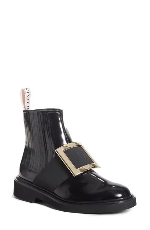 ROGER VIVIER Viv Rangers Chelsea Boot - Black