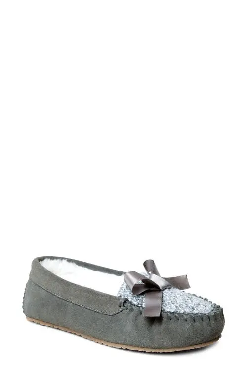 Minnetonka Cosi Faux Shearling Slipper - Grey Multi