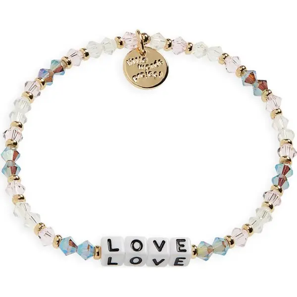 LITTLE WORDS PROJECT Love Beaded Stretch Bracelet - Arrow White