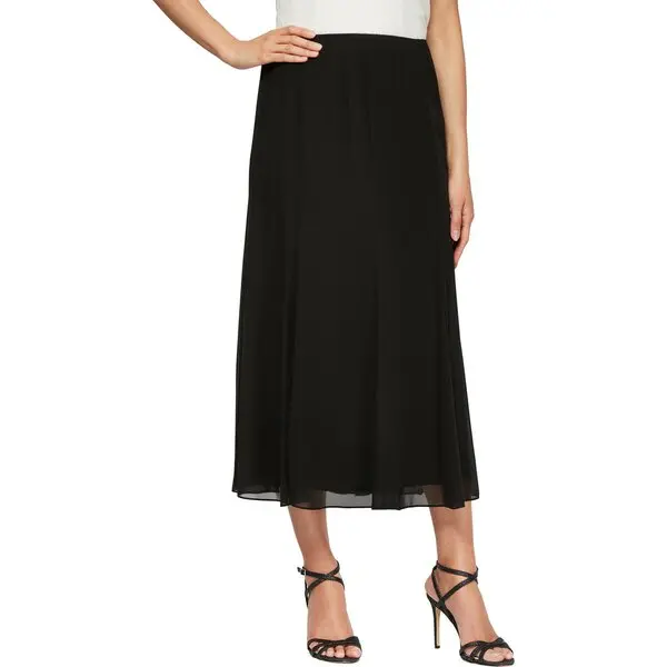 Alex Evenings Chiffon Detail A-line Skirt