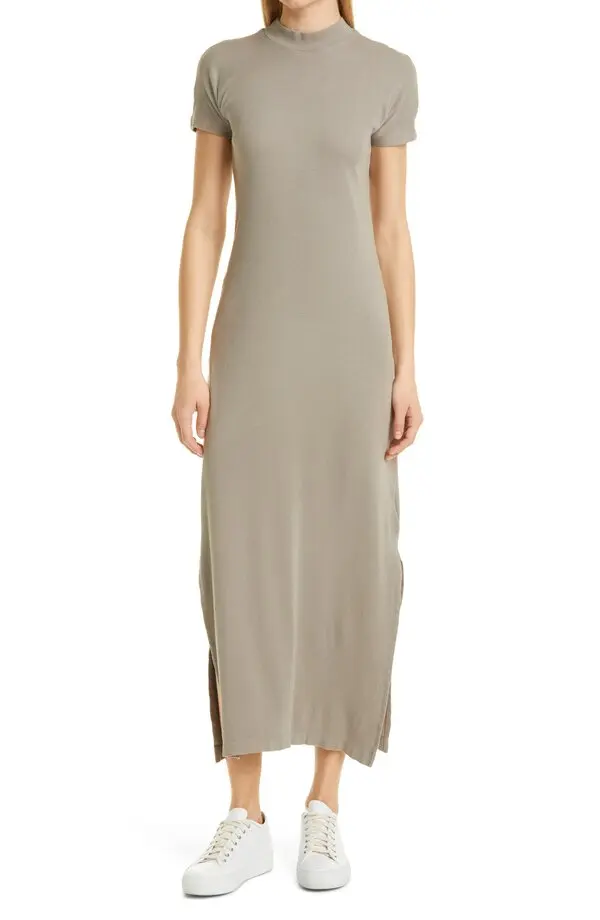 floor length knit dress Petite Alexa Long Sleeve Metallic Knit Dress