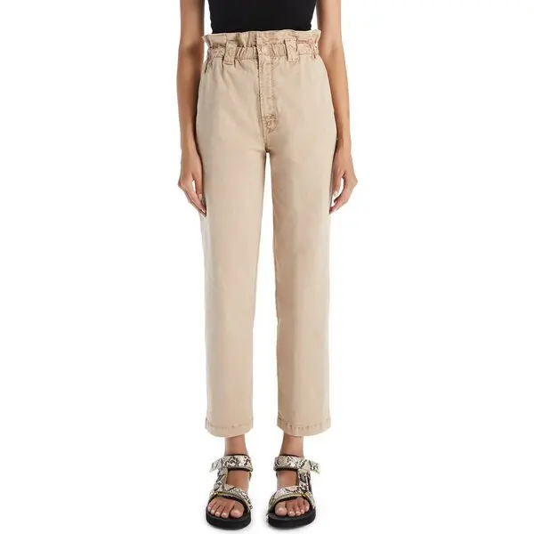 MOTHER The Yoyo Ruffle Greaser Ankle Jeans - Sesame