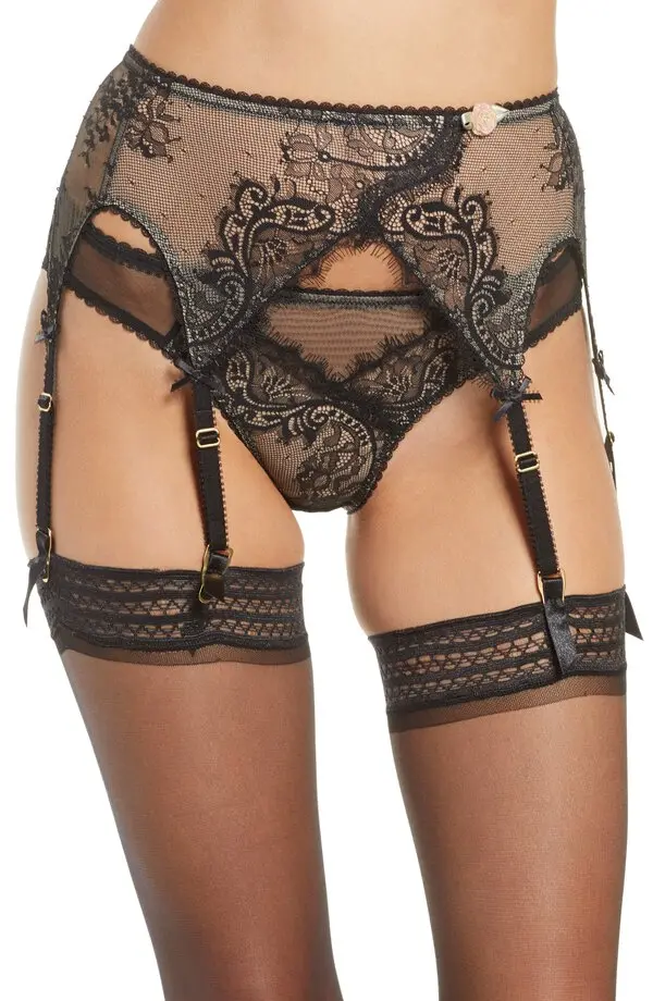 Dita Von Teese Lace Garter Belt - Black | Editorialist