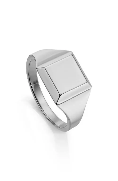 Monica Vinader Signature Signet Ring - Silver
