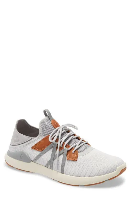 Olukai Mio Li Sneaker - Mist Grey/white Fabric