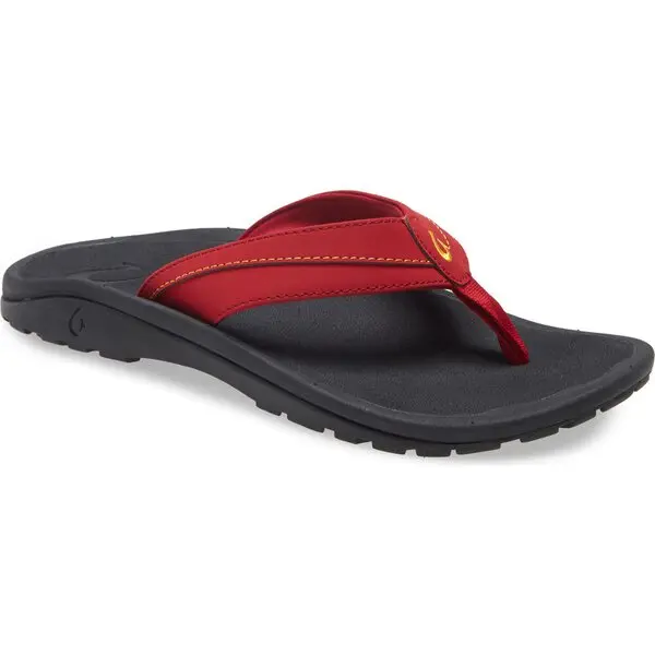 Olukai Ohana Koa Flip Flop - Deep Red/sunrise