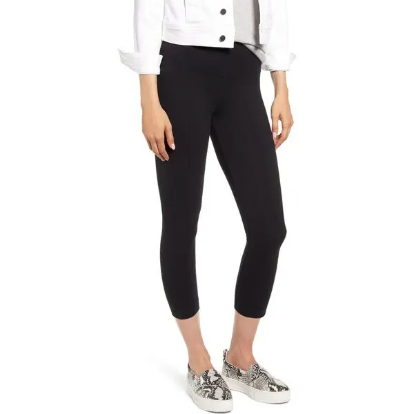 Lyssé Ntials Flattering Crop Leggings - Black