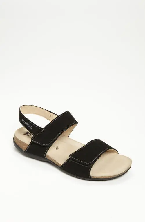 Mephisto Agave Sandal - Black Bucksoft