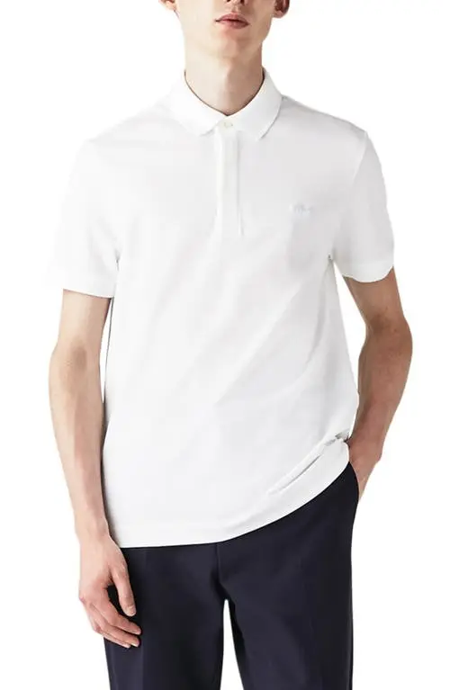 Lacoste Paris Regular Fit Stretch Polo - White
