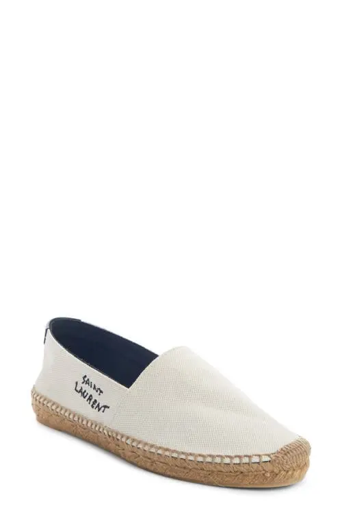 Saint Laurent Monogram Espadrilles - White