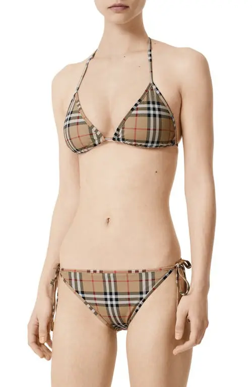 Burberry Cobb Vintage Check Two-piece Swimsuit - Archive Beige Ip Chk