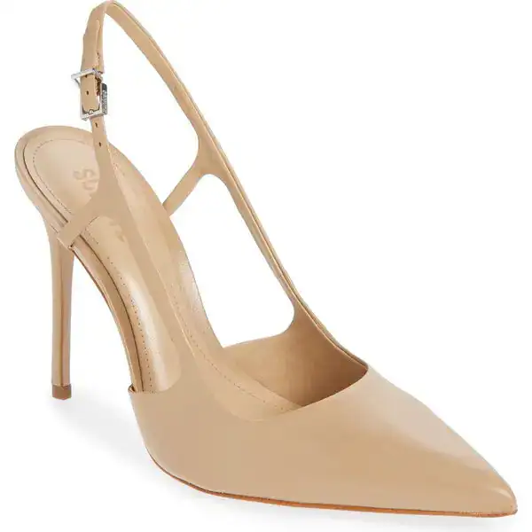 Schutz Boris Slingback Pump Light Nude Editorialist