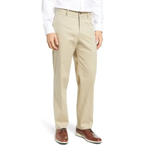 Berle Charleston S Cotton Stretch Twill Chino Pants - Khaki