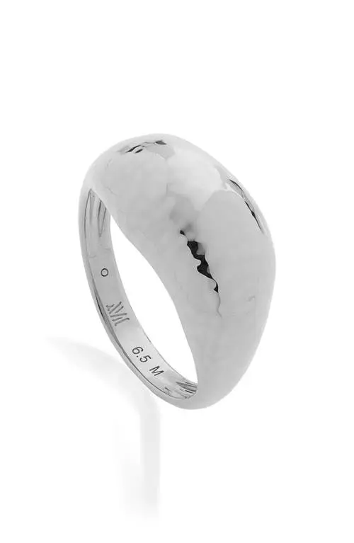 Monica Vinader Gaia Dome Ring - Silver