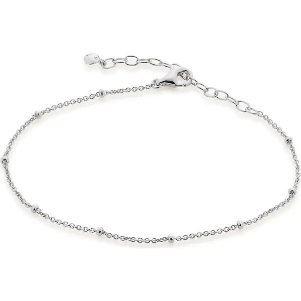 Monica Vinader Bead Station Chain Link Bracelet - Silver