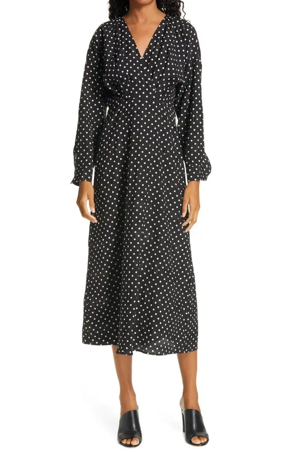 Rachel Comey Renwick Long Sleeve Midi Dress In Black - 58% Off |  Editorialist