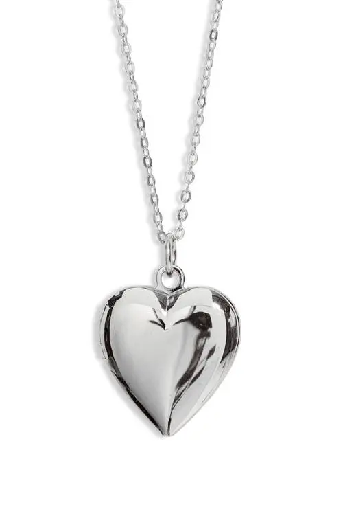 SET & STONES Roxy Heart Locket Necklace - Silver