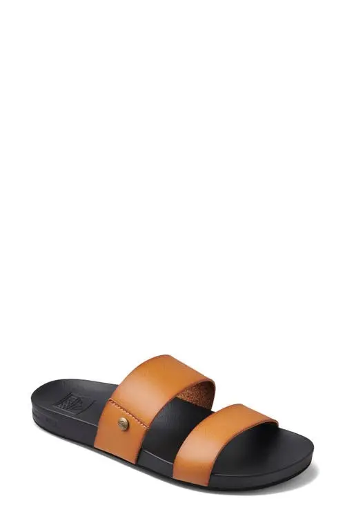 Reef Cushion Bounce Vista Slide Sandal - Cognac Black