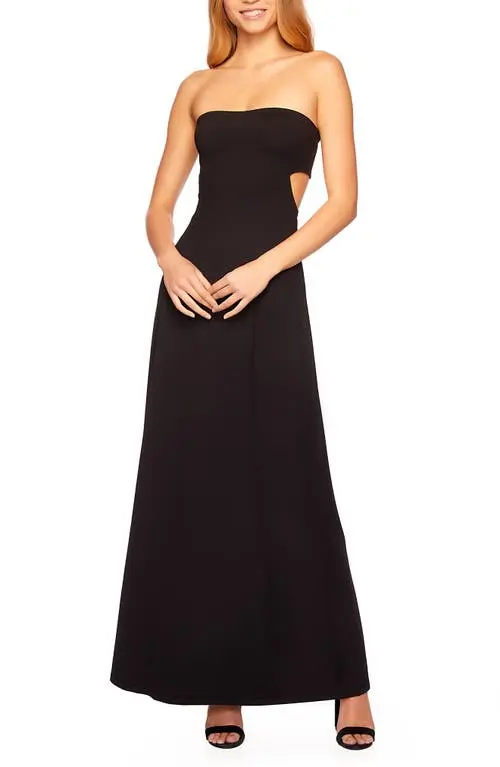 Susana Monaco Open Back Tube Maxi Dress Black Editorialist