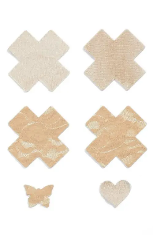 NIPPIES By Bristols Six Cross Nipple Covers - Cream