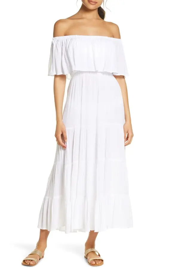 elan off shoulder dress Elan | Dresses | Elan International Yellow Off Shoulder Dress Ruffles L New