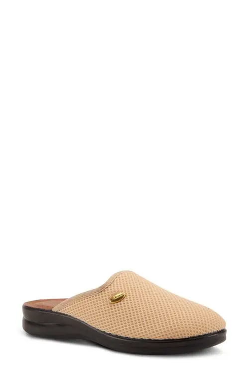 SPRING STEP SHOES Scuff Slipper - Beige Fabric