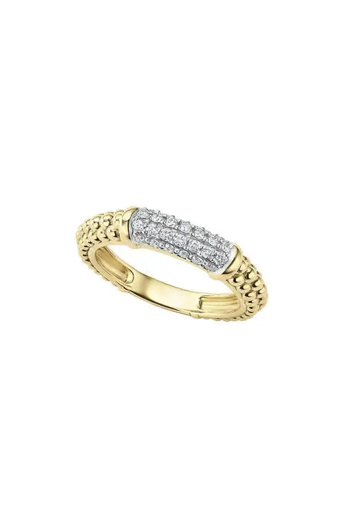 Lagos Caviar Diamond Stack Ring