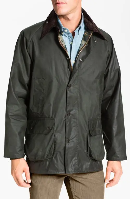 Barbour Bedale Water Resistant Waxed Cotton Jacket - Sage