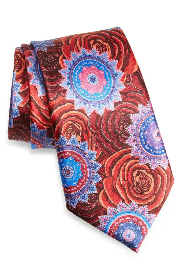 s-l400.jpg Ermenegildo Zegna Red Pattern Mens Tie main image 2
