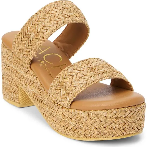 Matisse Ocean Ave Espadrille Platform Slide Sandal - Camel