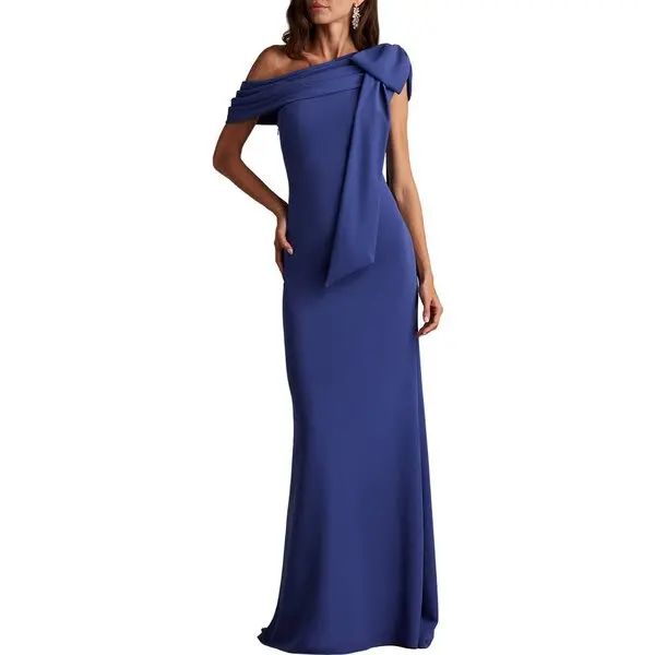Tadashi Shoji One-shoulder Column Gown - Violet