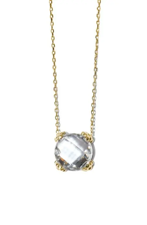 Anzie Dew Drop Cluster Topaz Pendant Necklace - Gold